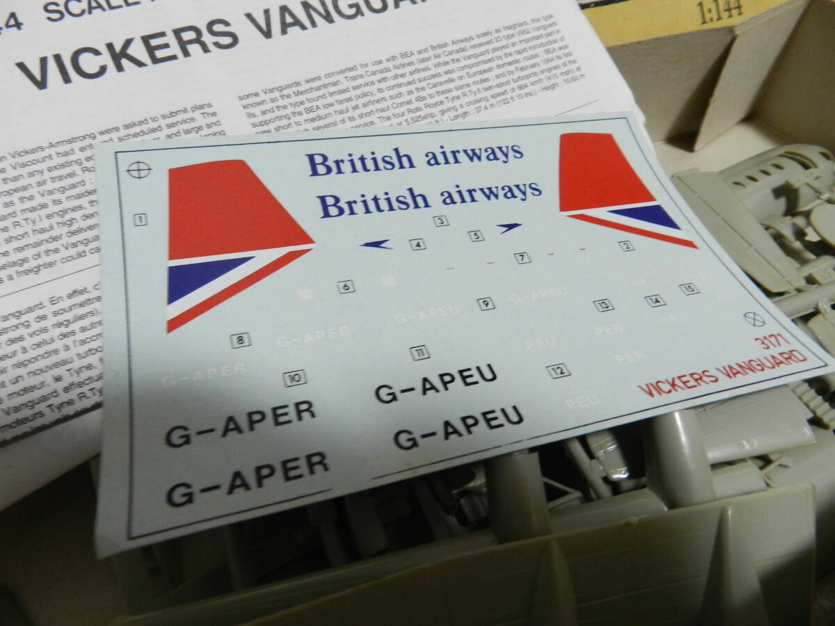 Yahoo!オークション - 1／144 VICKERS VANGUARD ＜AIRFIX＞