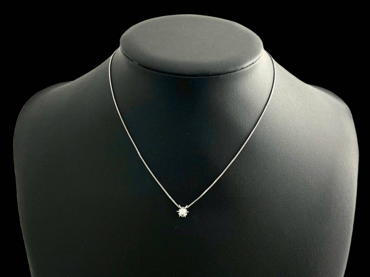 4T2☆Pt850 一粒ダイヤモンド 0.20ct ネックレス☆ プラチナ 4T2☆Pt850 一粒ダイヤモンド 0.20ct ネックレス☆ プラチナ