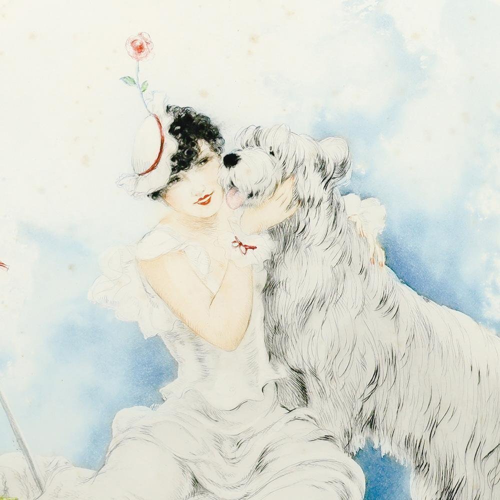 真作】【WISH】ルイ・イカール Louis Icart「Guardians Berger 真作】【WISH】ルイ・イカール Louis Icart「Guardians Berger