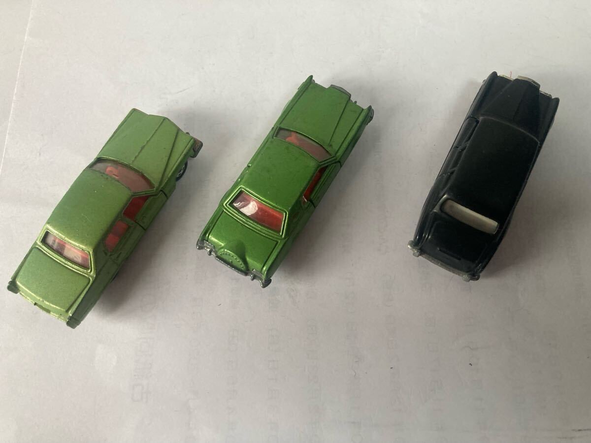 古い日本製トミカ等・外国車3台 ⑭(キャデラック、フォード 古い日本製トミカ等・外国車3台 ⑭(キャデラック、フォード