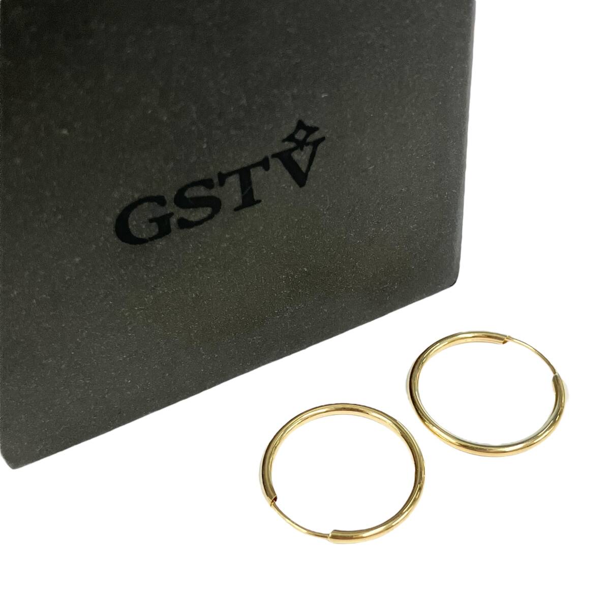 Yahoo!オークション - 未使用 GSTV K18YG フープピアス 0.75g ジーエス...