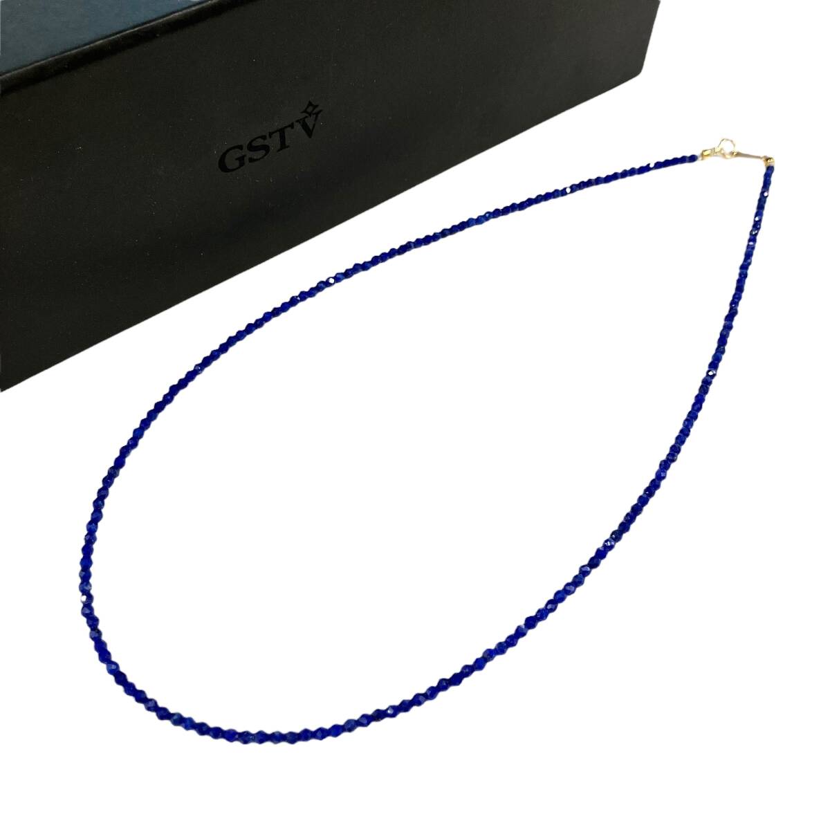 Yahoo!オークション - 未使用 GSTV K18 ラピスラズリ ネックレス 3.58g...