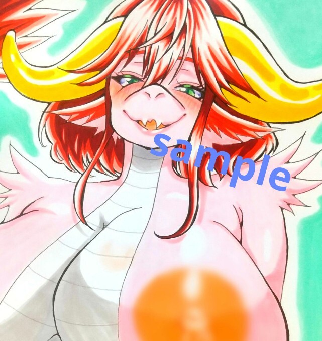 Yahoo!オークション - 手描きイラスト オリジナル 面倒見のいいドラゴ...