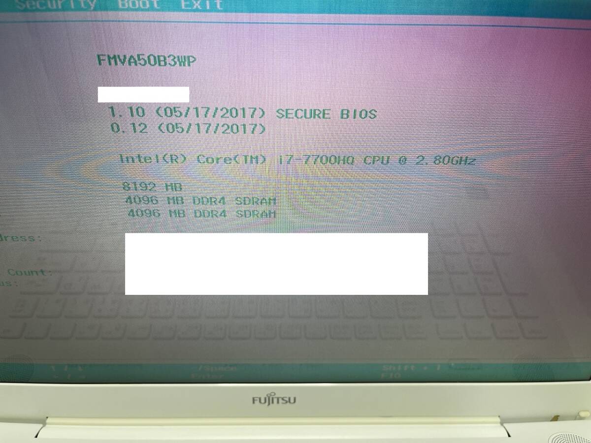 Yahoo!オークション - J017ジャンク FUJITSU LIFEBOOK AH50/B3 i7-7700...