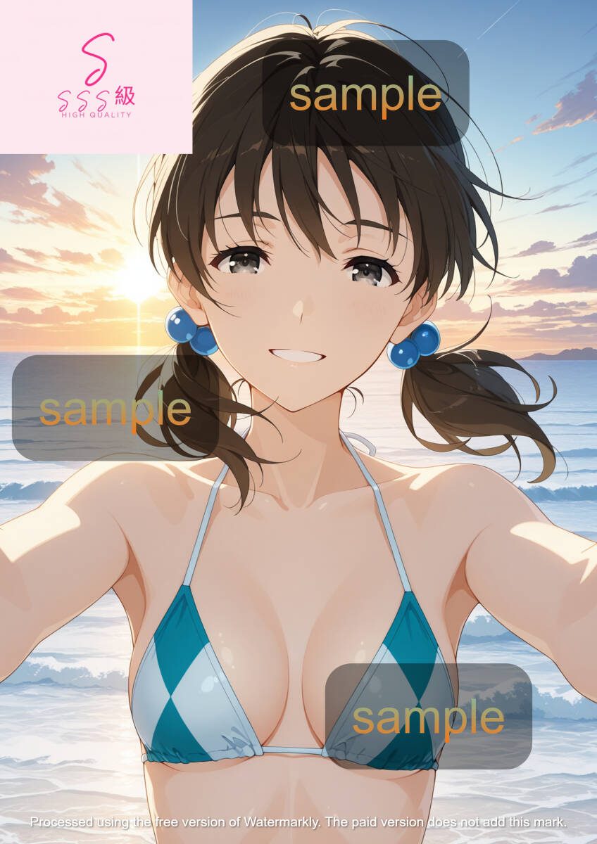 Yahoo!オークション - オリジナル345 A4 ポスター イラスト アニメ 美...