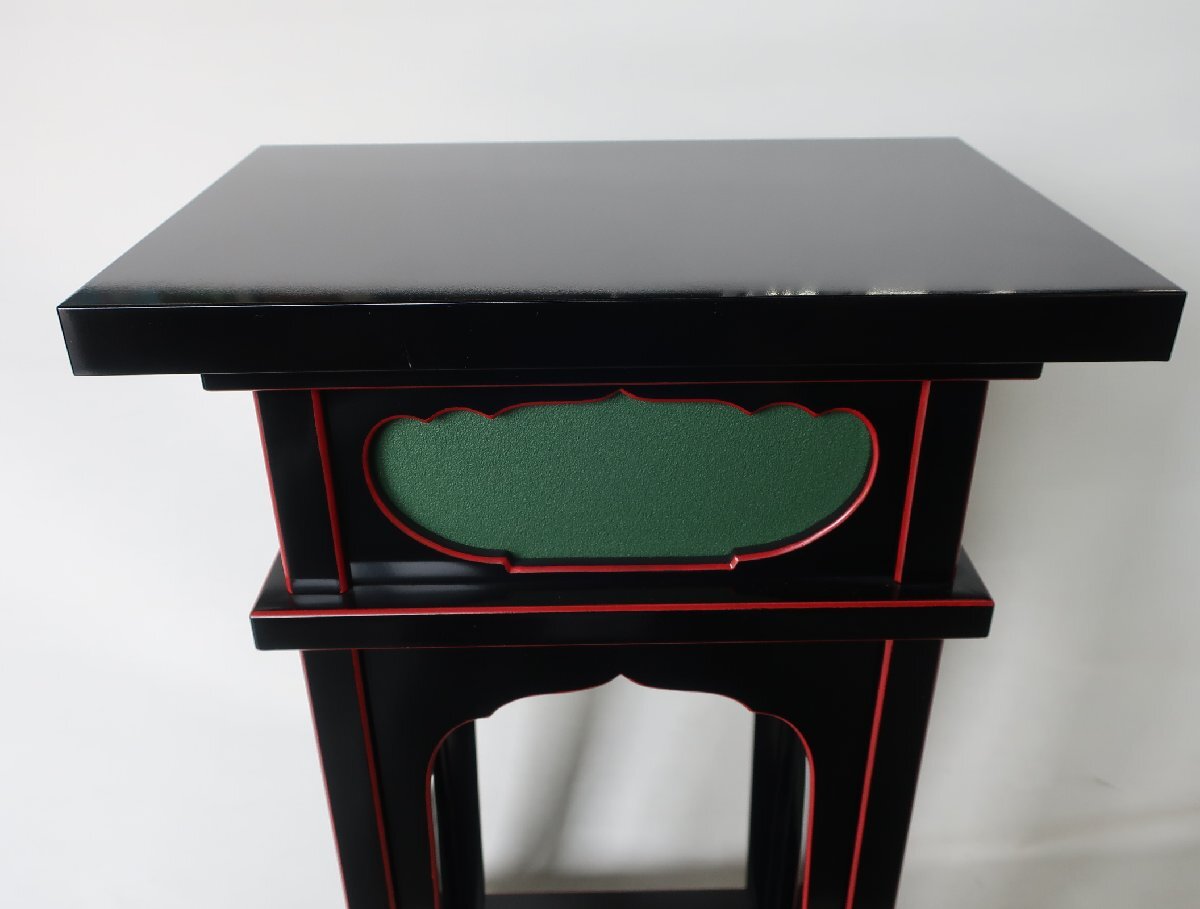 Yahoo!オークション - 【K-2196】中央香台 黒塗り面朱 1尺5寸 新品未使...