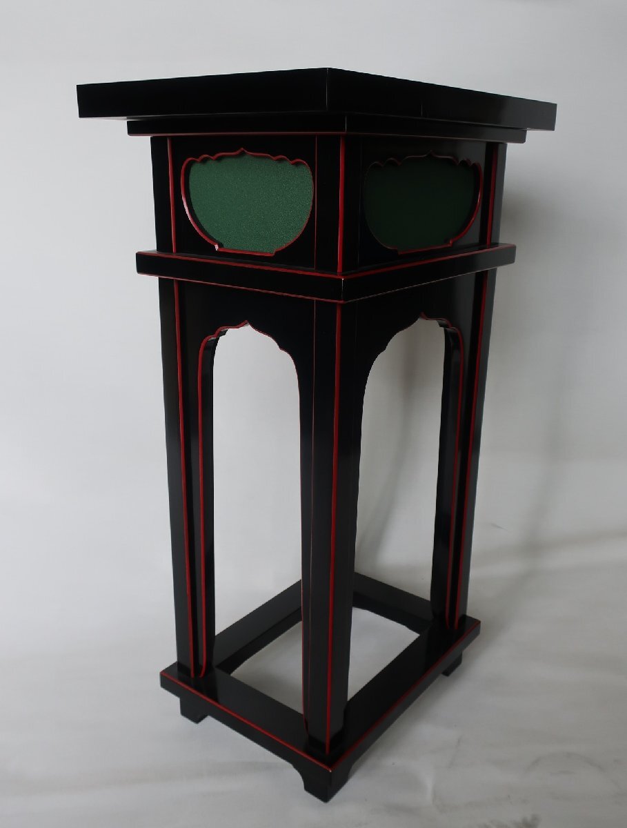 Yahoo!オークション - 【K-2196】中央香台 黒塗り面朱 1尺5寸 新品未使...