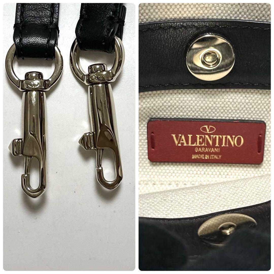 m94【極美品】ヴァレンティノ VALENTINO キャンバス レザー m94【極美品】ヴァレンティノ VALENTINO キャンバス レザー