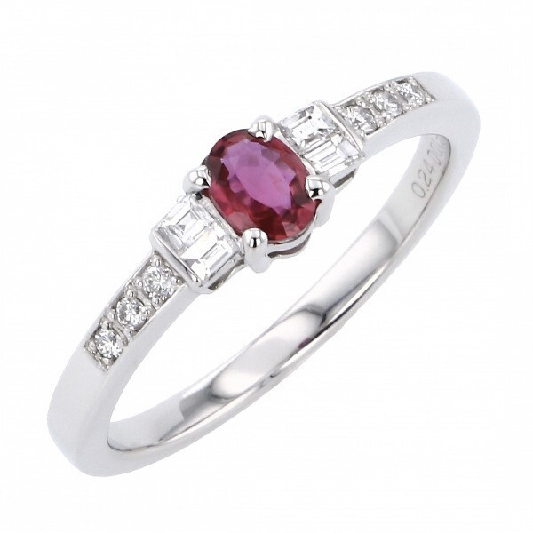 Yahoo!オークション - PT950 ルビー ダイヤモンド リング