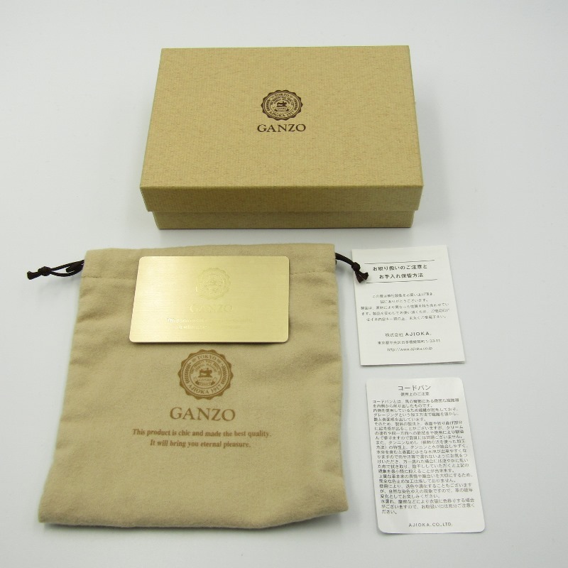 Yahoo!オークション - 美品 GANZO ガンゾ 二つ折り財布 コードバン 576...