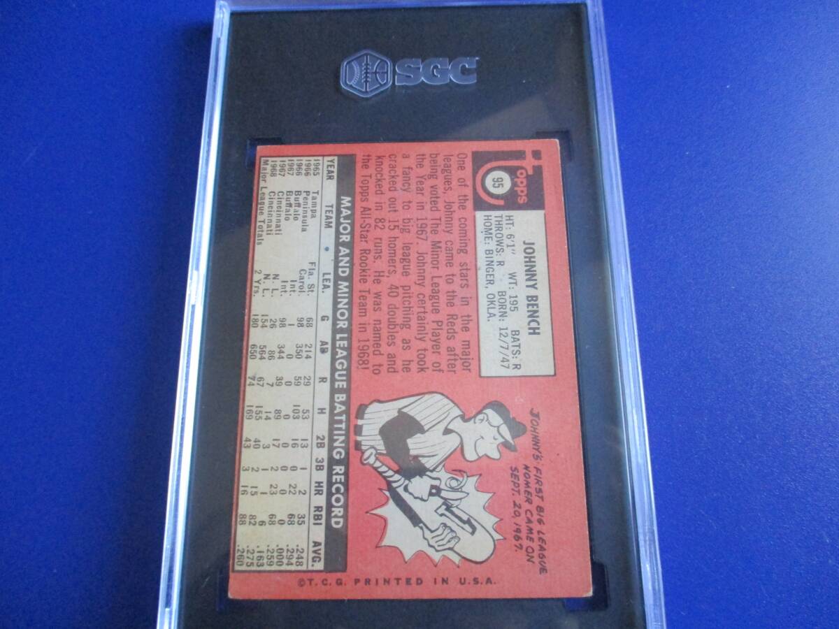 Yahoo!オークション - 1969 TOPPS #95 JOHNHY BENCH SGC 4 VG EX 2ND