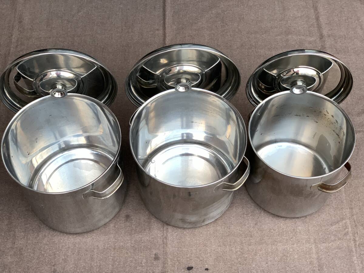 Yahoo!オークション - キッチンポット IH対応 18-8ステンレス 20cm 1 2...