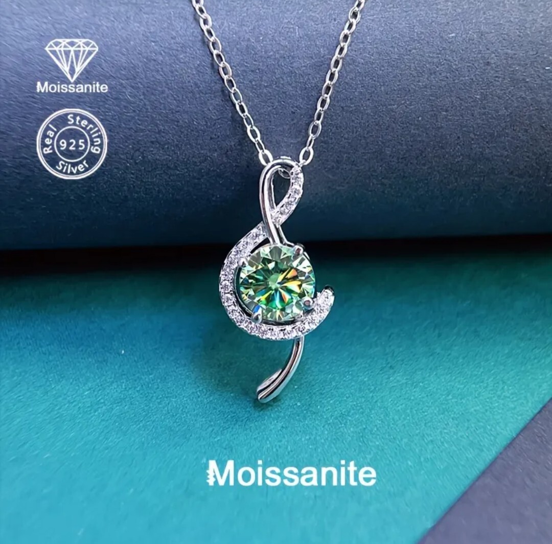 Yahoo!オークション - シルバー925 1ct カラフル モアサナイト ネック...