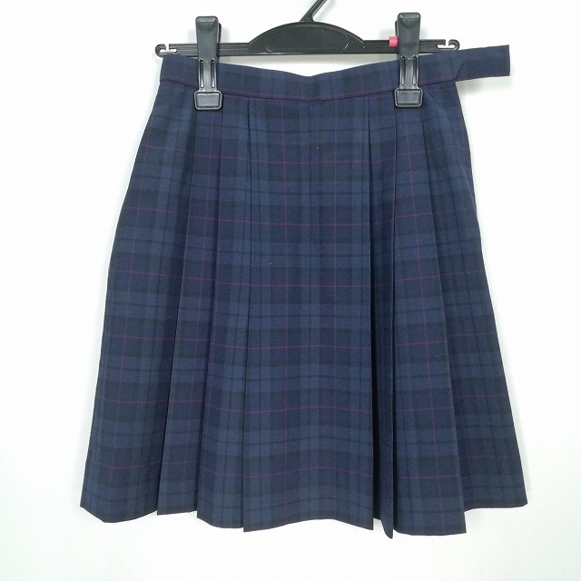 Yahoo!オークション - 1円 スクールスカート 夏物 w63-丈48 チェック ...
