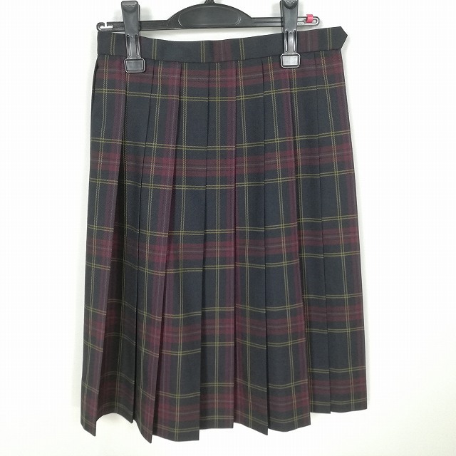 Yahoo!オークション - 1円 スクールスカート 冬物 w63-丈62 チェック ...