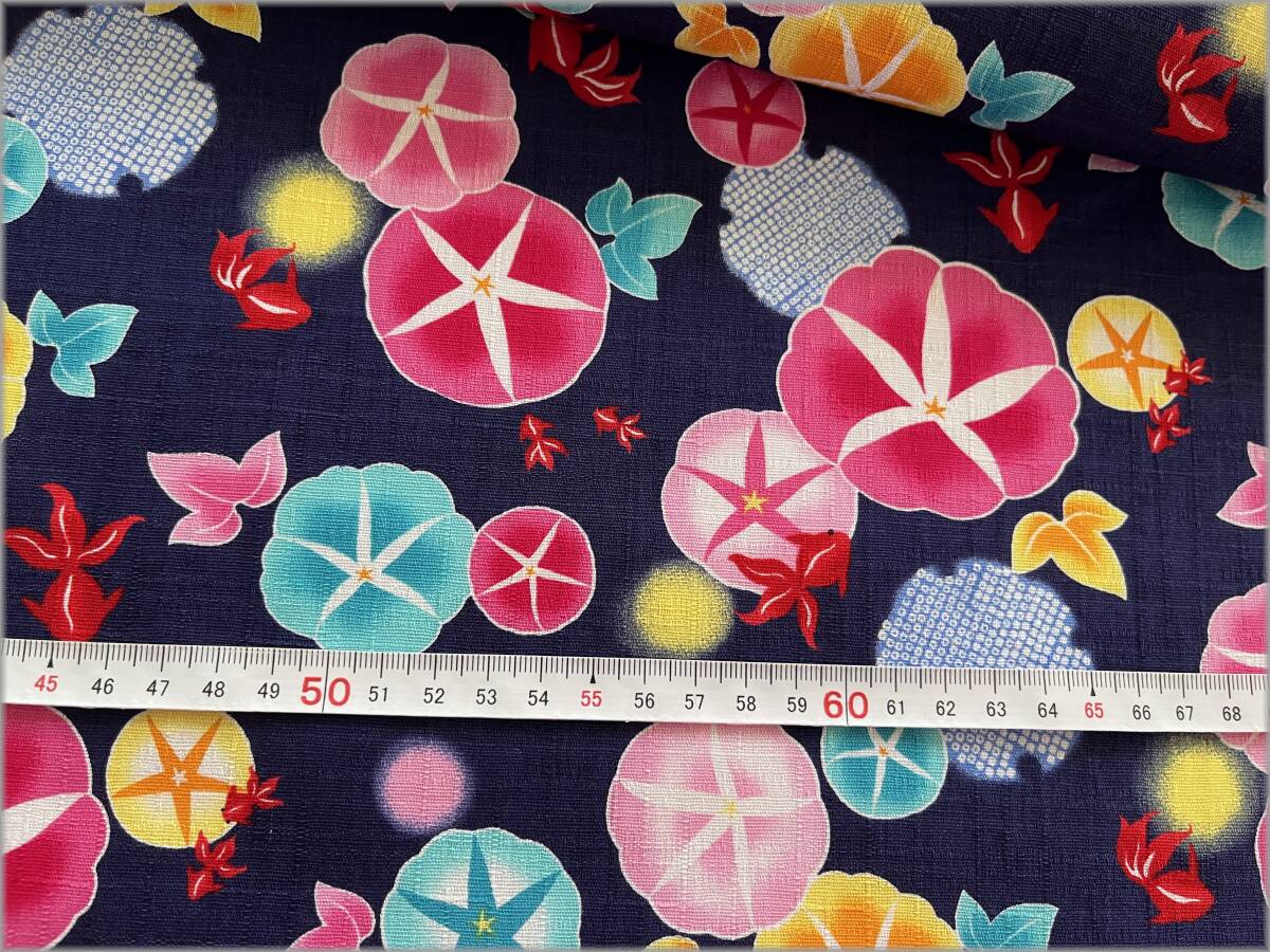 Yahoo!オークション - mets 6.25m あさがお金魚 navy 和モダン ドビー ...