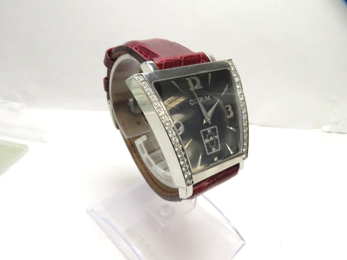 Yahoo!オークション - \1 稼働 コルム Z106 黒 クオーツ メンズ 腕時計...