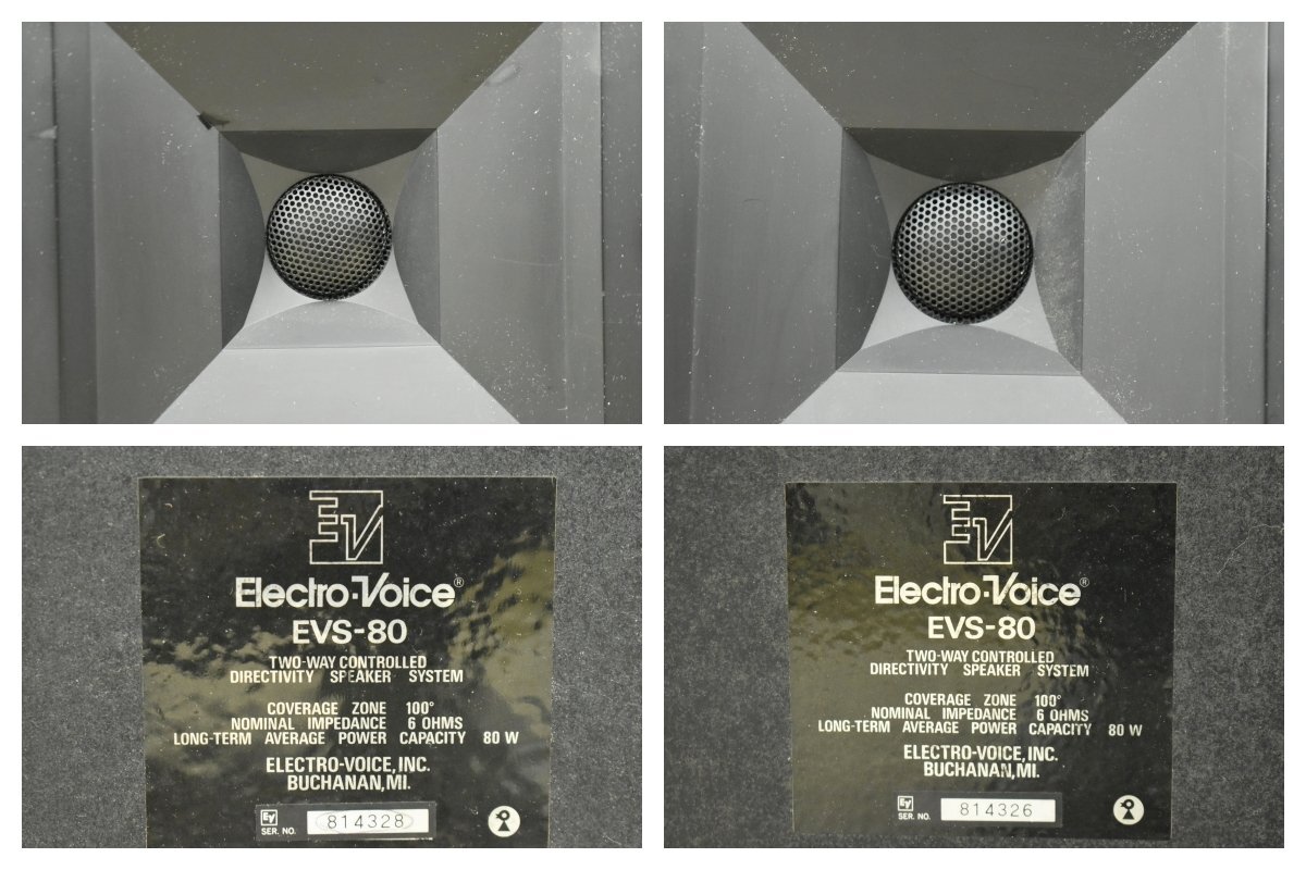 Yahoo!オークション - 【C】Electro Voice EVS-80 スピーカーペア エレ...