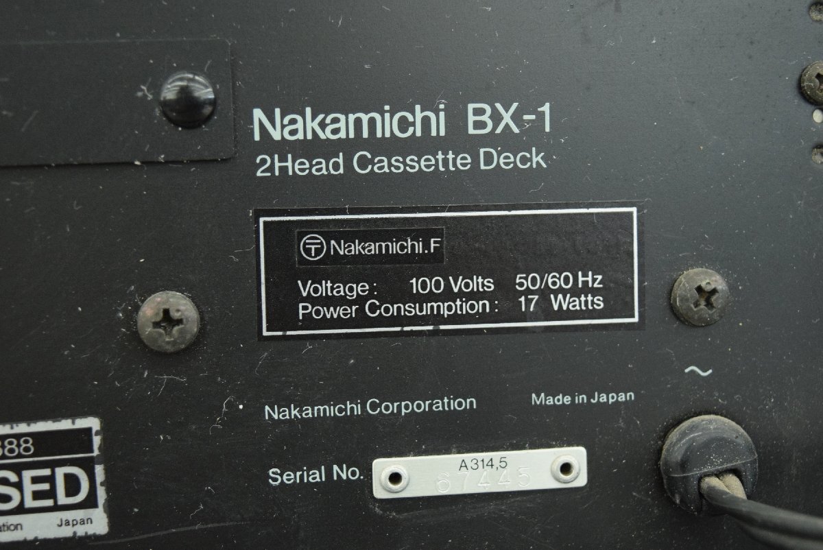 Yahoo!オークション - 【J】Nakamichi BX-1 カセットデッキ ナカミチ 2...