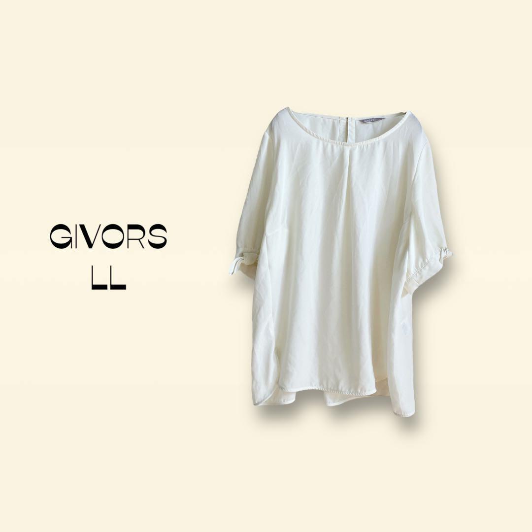 Yahoo!オークション - ジボール GIVORS ブラウス【LL】リボンスリーブ ...