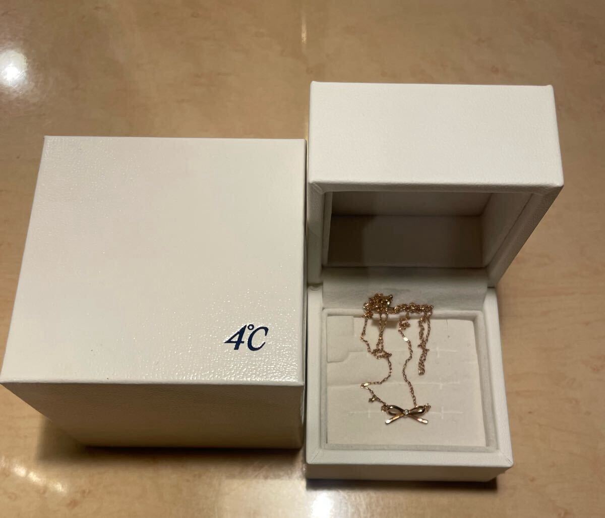 Yahoo!オークション - 【美品】4℃ ヨンドシー K10PGピンクゴールド ネ...