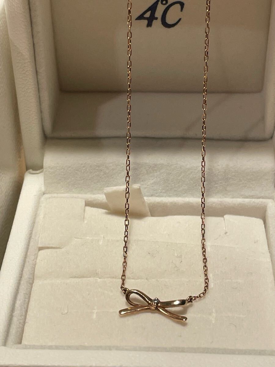 Yahoo!オークション - 【美品】4℃ ヨンドシー K10PGピンクゴールド ネ...