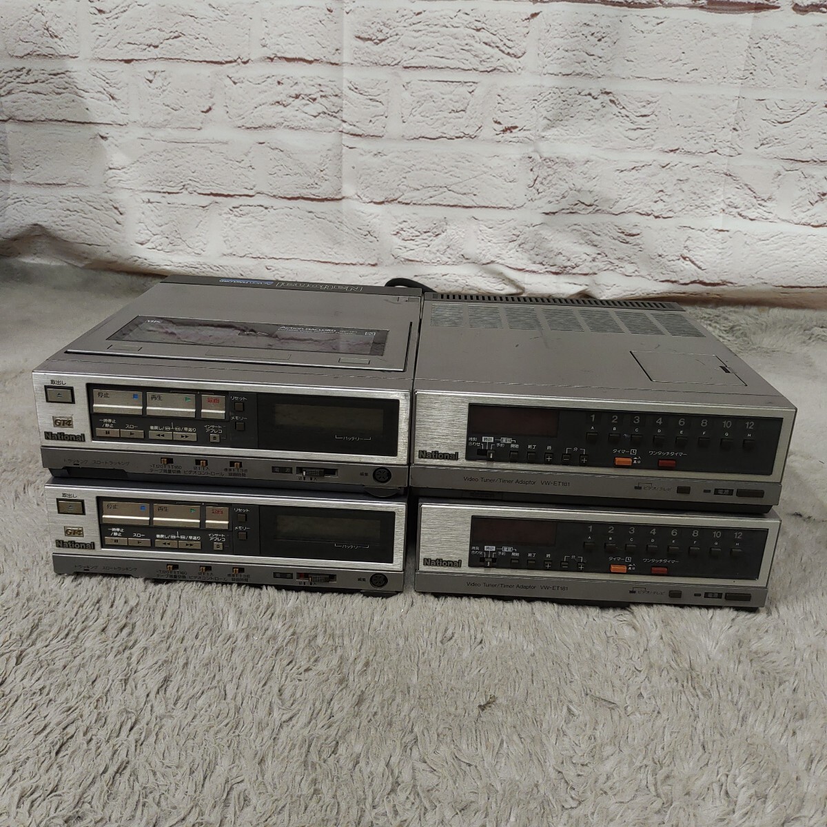 Yahoo!オークション - 2セット まとめ ナショナル ポータブルVHSビデオ...