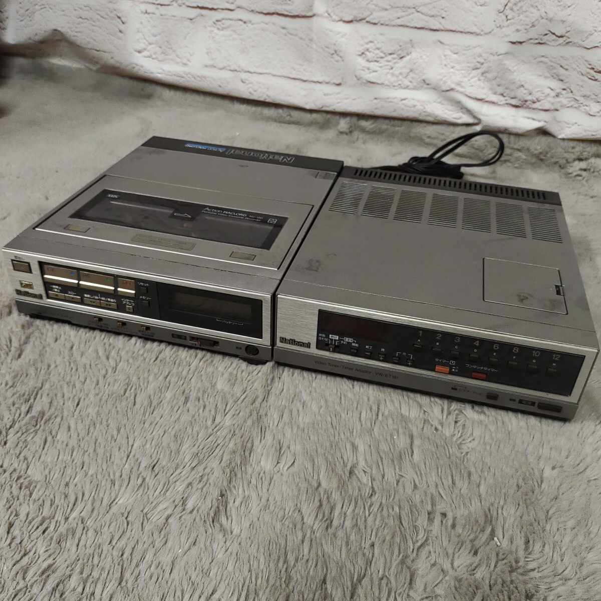 Yahoo!オークション - 2セット まとめ ナショナル ポータブルVHSビデオ...