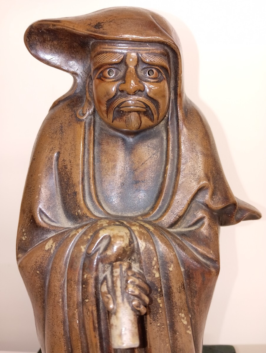 備前 明治手 達磨 達磨大師 置物 細工物 名工 窯元六姓 十三代 備前 明治手 達磨 達磨大師 置物 細工物 名工 窯元六姓 十三代