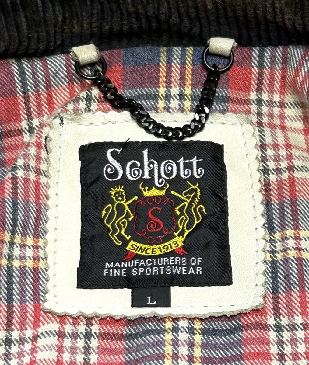 Yahoo!オークション - 良品⑤schott【L】クラシックレーサー シングル...