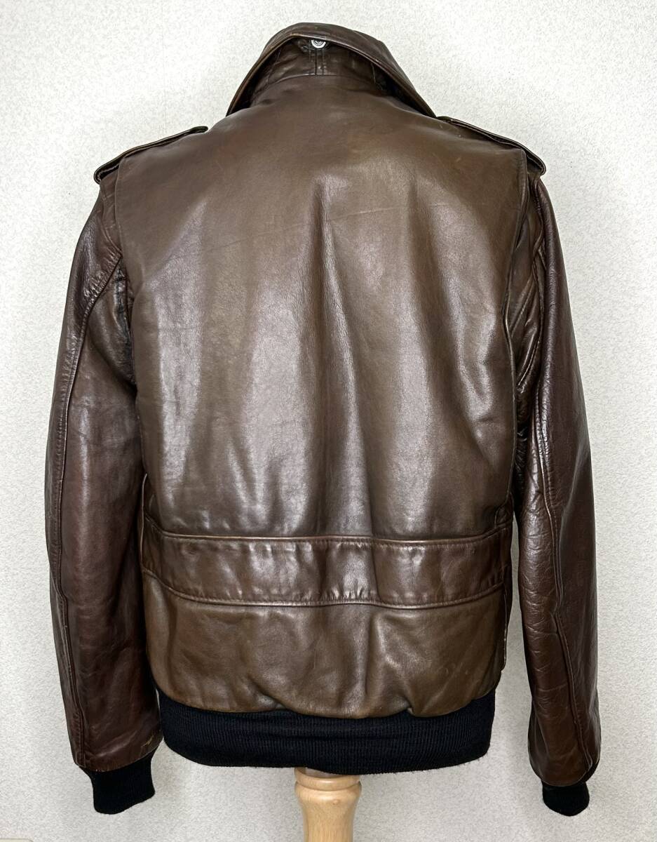 Yahoo!オークション - ④schott【38】米国製シングルライダース 牛革ジ...