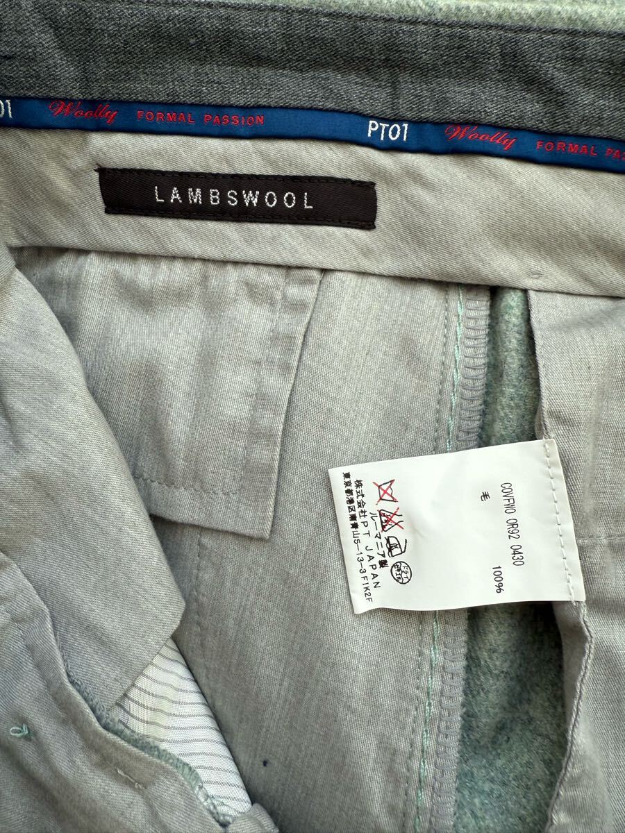 Yahoo!オークション - PT01ウール素材スラックス グレー/サイズ46/股下...