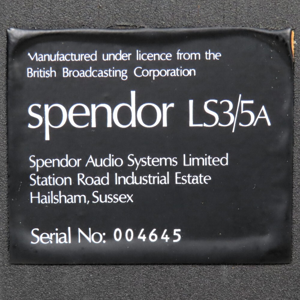 1 jpy ~ SPENDORs pen doll LS3/5A speaker pair audio equipment operation not yet verification ...