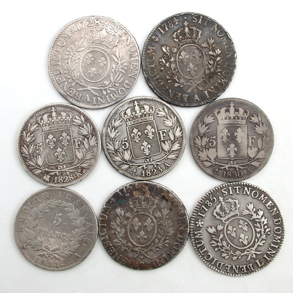 Yahoo!オークション - 1円〜 フランス銀貨 チャールズ ルイ ナポレオン...