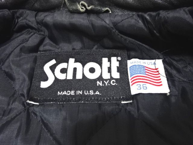 Yahoo!オークション - Schott 90s vintage original LOT 692 SINGLE RI...
