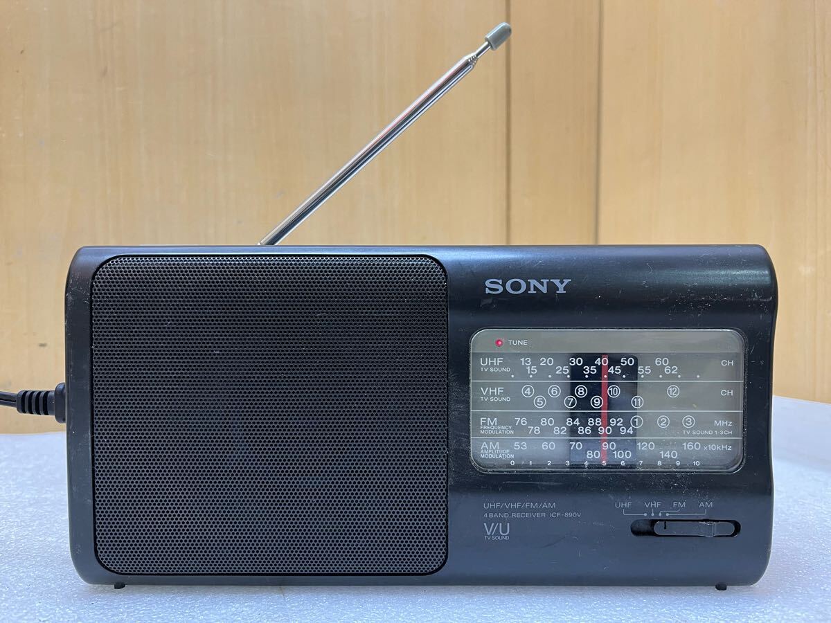Yahoo!オークション - RE4138 SONY 昭和レトロ UHF/VHF/FM/AM 4バンド...