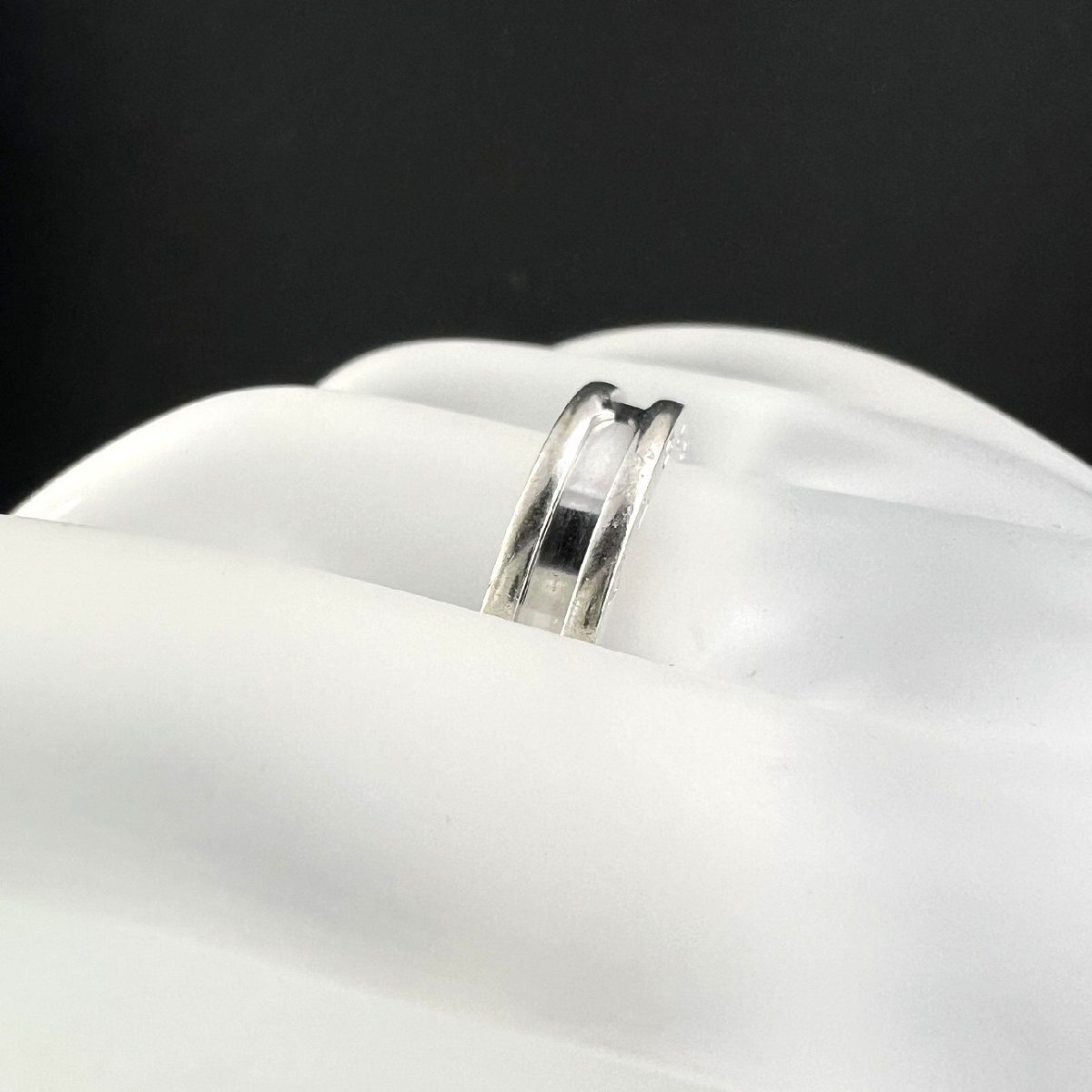 77 BVLGARI ブルガリ ビーゼロワン リング 指輪 K18WG K18 B-zero1 1バンド ブランド 約 14号 #54 幅4.8mm 7.7g 1971(ホワイトゴールド ...