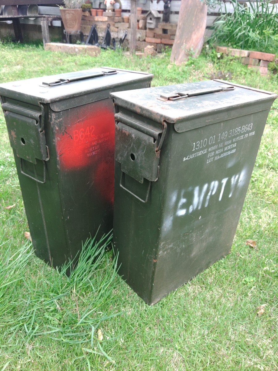Yahoo!オークション - 米軍 M224 60mm 迫撃砲 弾薬箱 アンモボックス2...