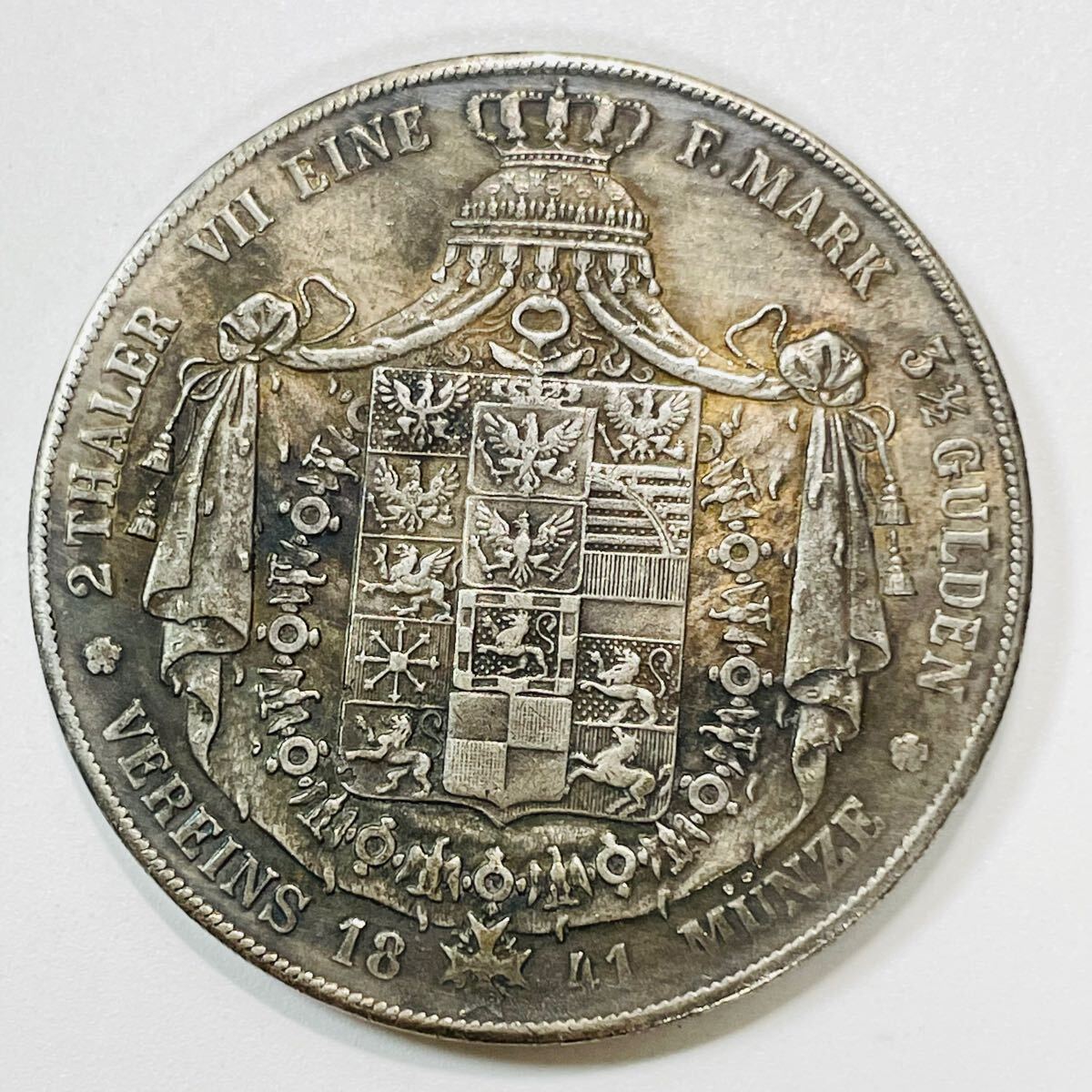 ドイツ 硬貨 古銭 プロイセン王国 1841年 フリードリヒ ヴィルヘルム4世 神と共にあります 銘 国章 クラウン コイン 重25.89g 銀貨(ヨーロッパ)｜売買されたオークション情報 ...
