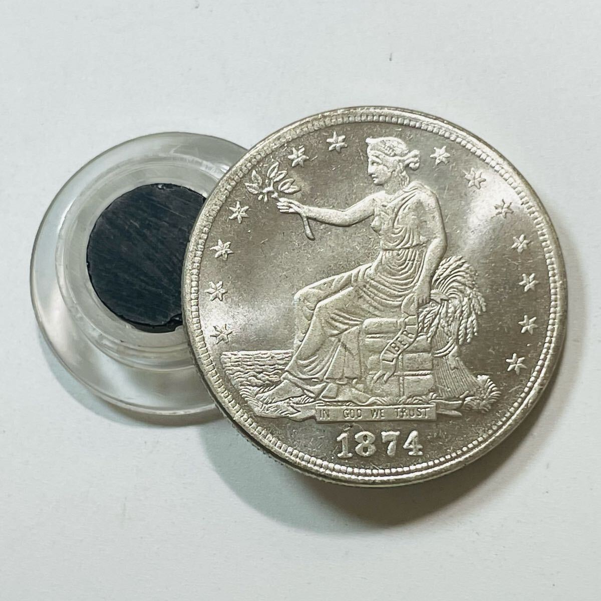 Yahoo!オークション - アメリカ 硬貨 古銭 自由の女神 1874年 13の星 ...