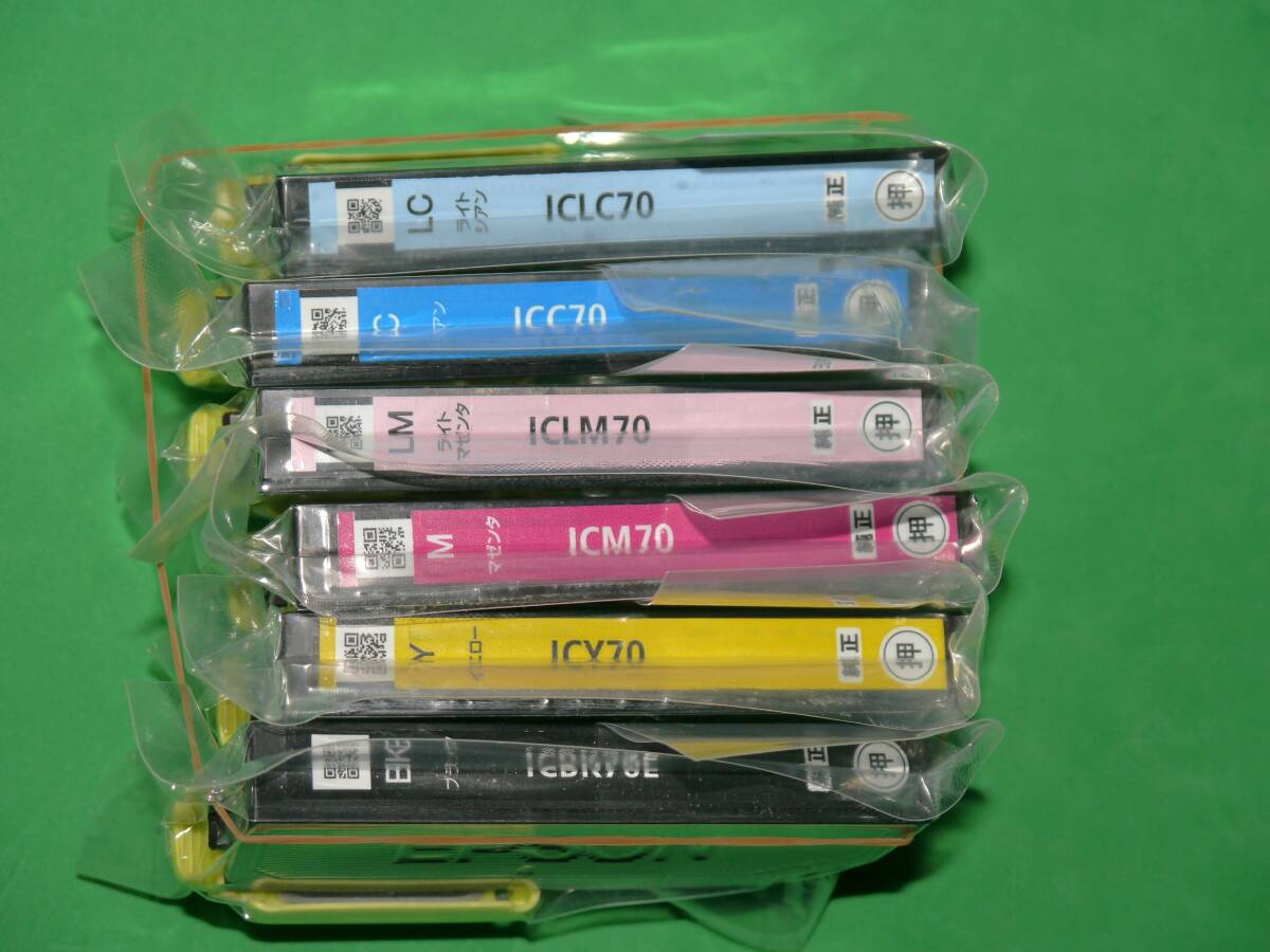 Yahoo!オークション - 未開封 未使用 エプソン純正 IC70 6色セット
