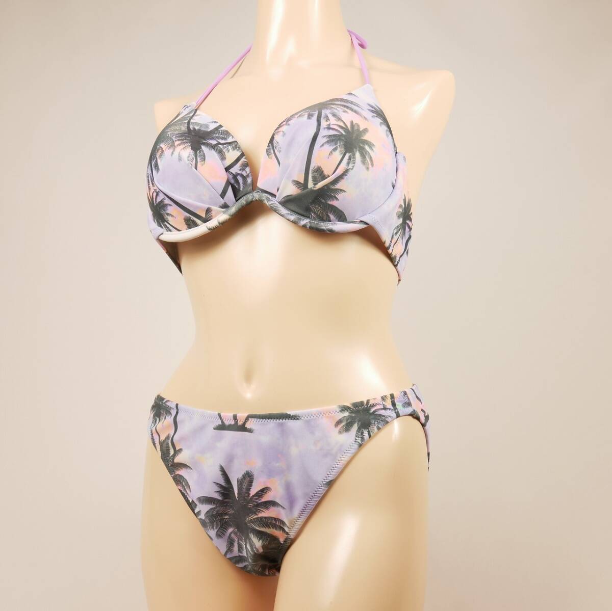 Yahoo!オークション - 7252 美品 レディース水着南国デザインプリント...