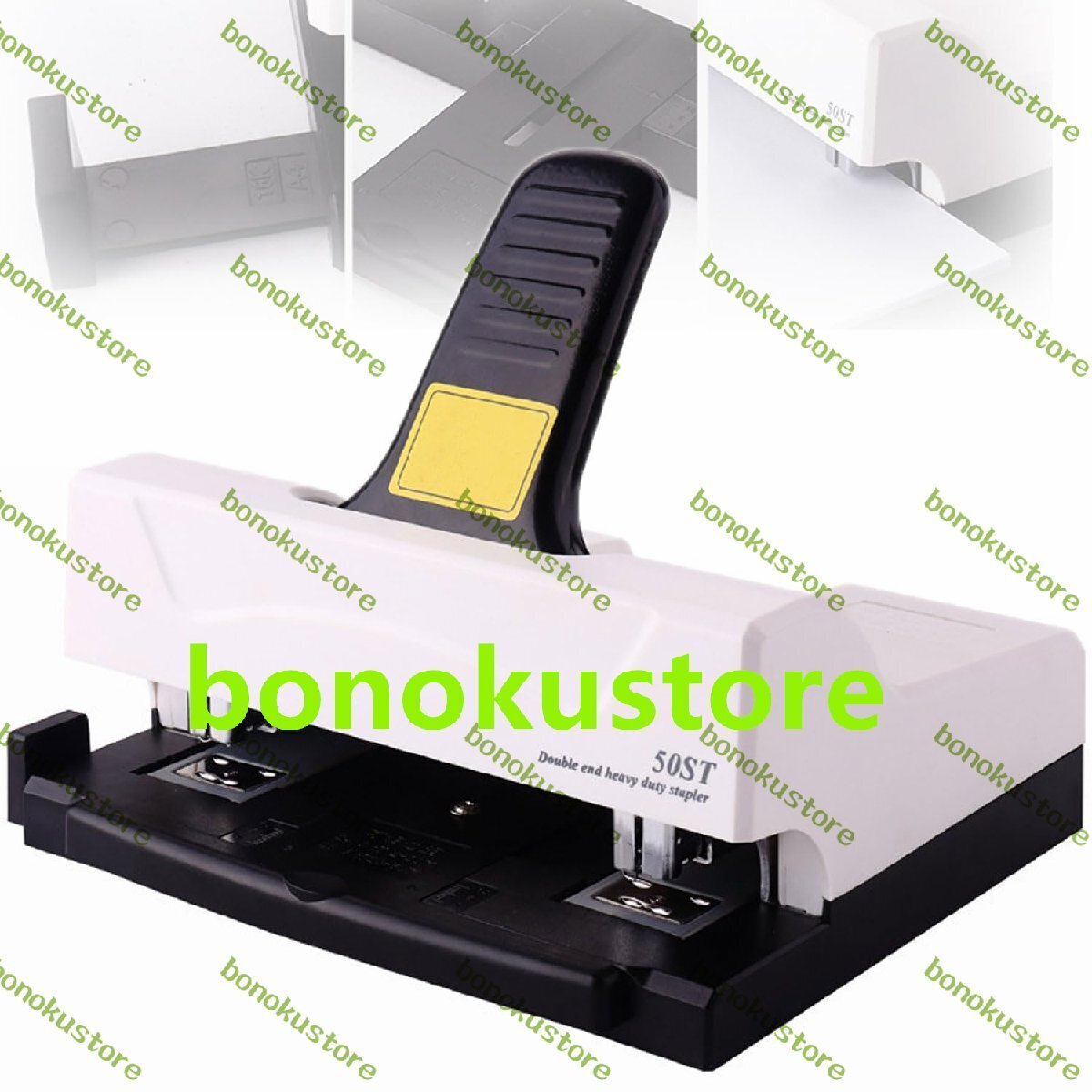 Yahoo!オークション - デスクトップダブルヘッドホッチキス A4/16K 2列...