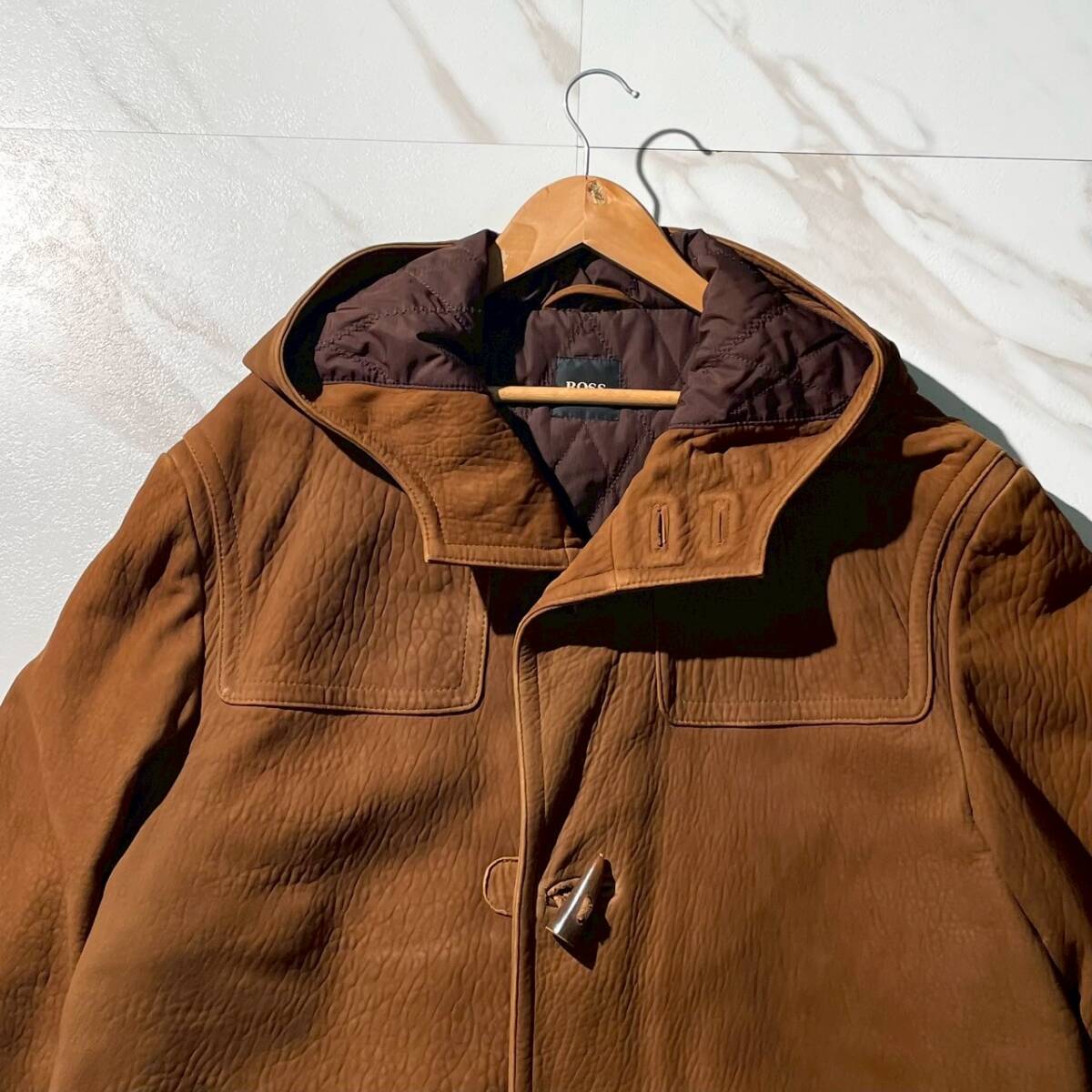 希少 40万【2XL】 レザーダッフルコート hugo boss ヒューゴボス 希少 40万【2XL】 レザーダッフルコート hugo boss ヒューゴボス