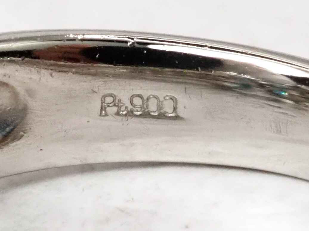 Yahoo!オークション - 【6908M】Pt900 天然ブルーダイヤモンド 天然ク...