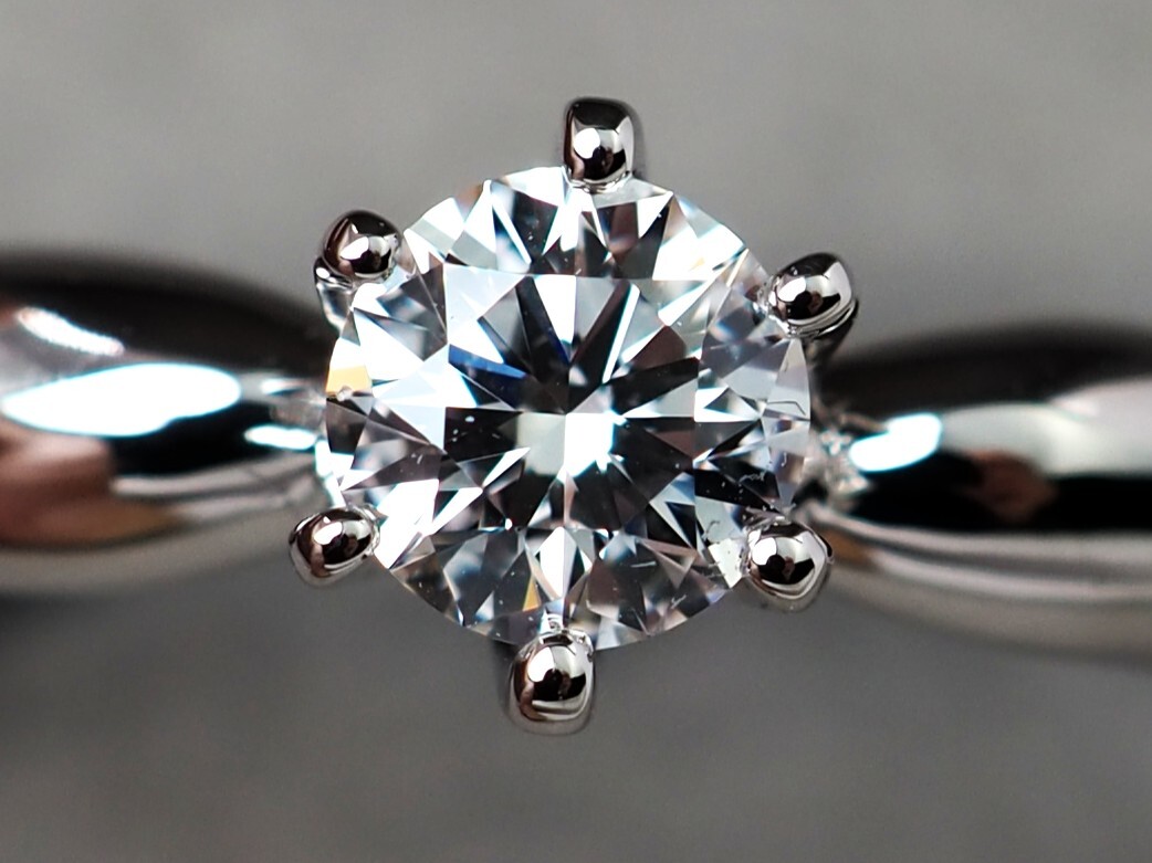 6604D 鑑定書付 Pt900 天然ダイヤモンド E/VVS-1/EX/0.23ct/4.7g/リング 指輪 ♯13(プラチナ台)｜売買されたオークション情報、yahooの商品情報を ...