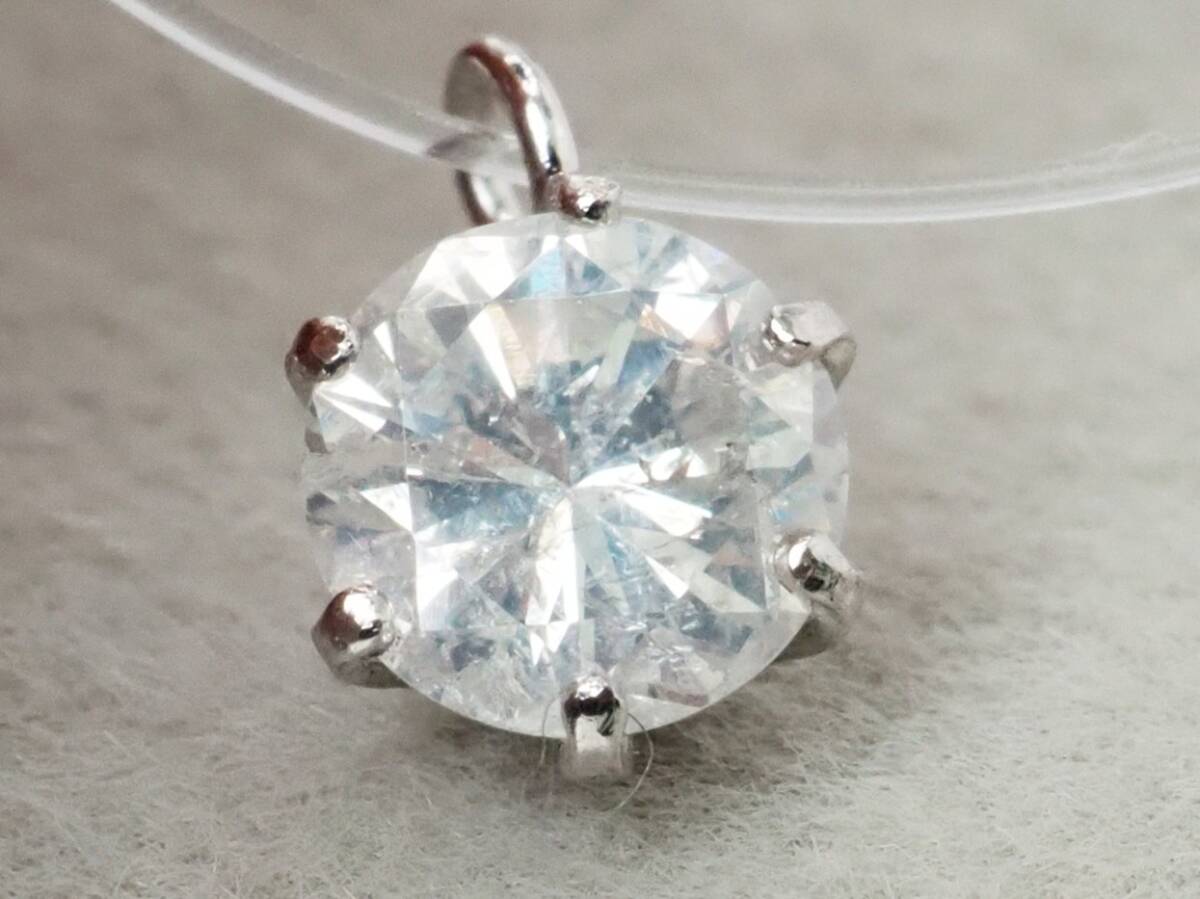 Yahoo!オークション - 【6639P】天然ダイヤモンド 0.40ct/0.3g ペンダ...