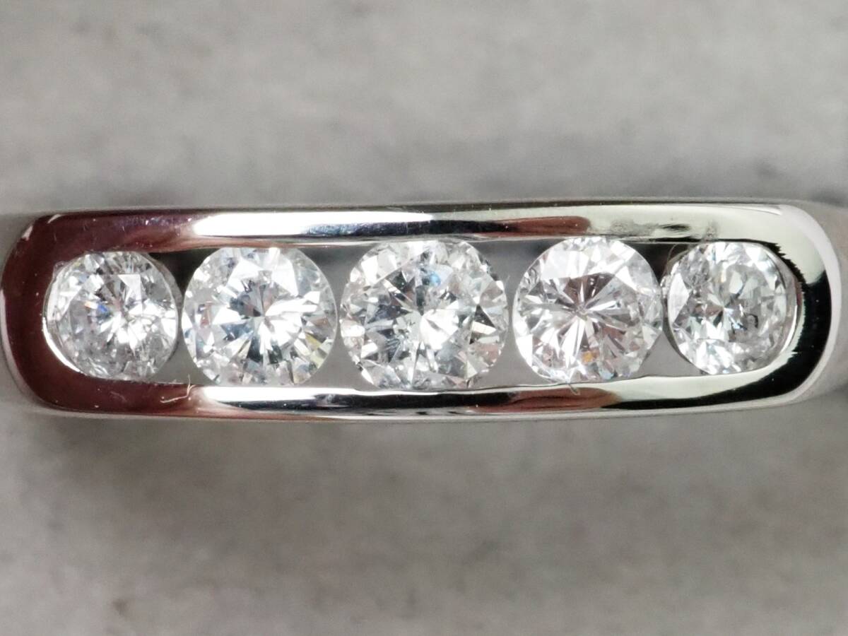 Yahoo!オークション - 【6794P】Pt900 天然ダイヤモンド 0.51ct/2.7g/...