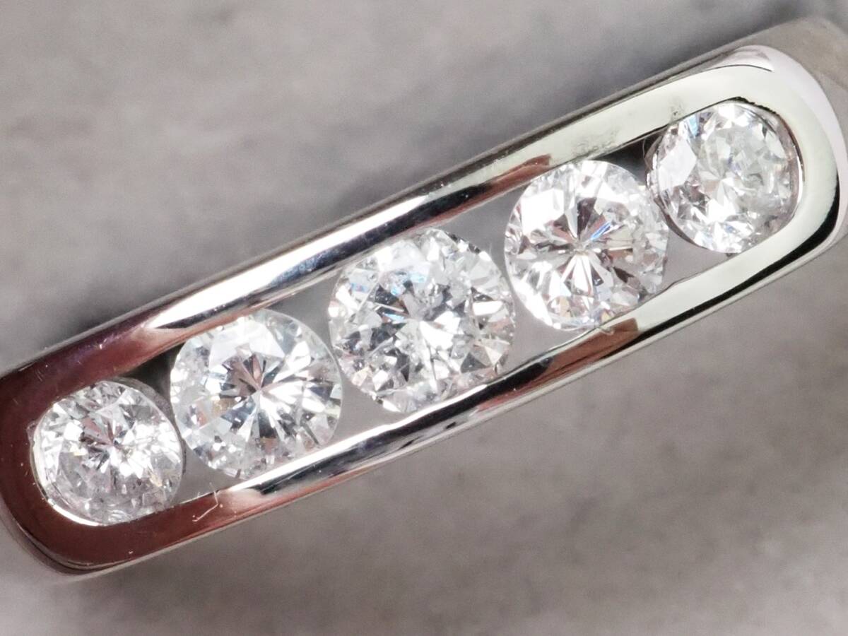 Yahoo!オークション - 【6794P】Pt900 天然ダイヤモンド 0.51ct/2.7g/...