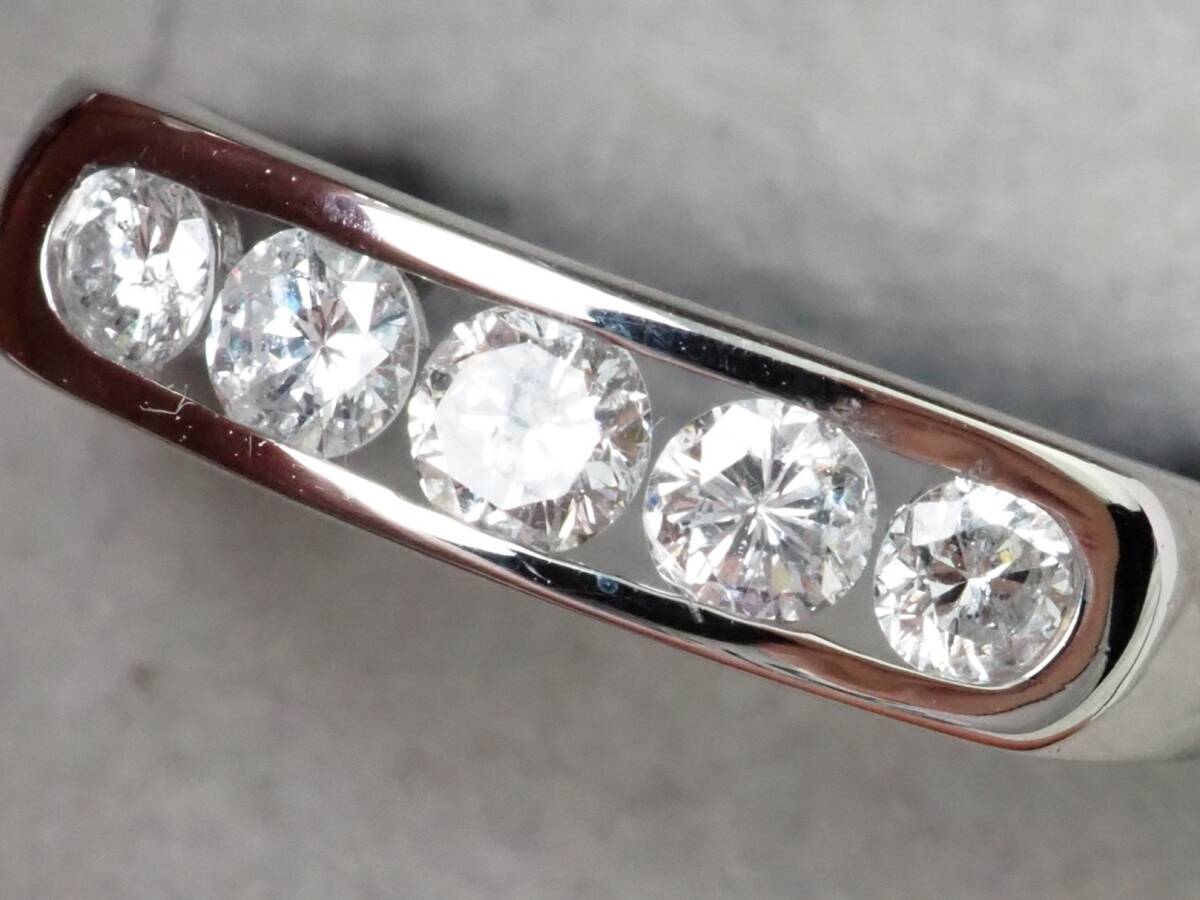 Yahoo!オークション - 【6794P】Pt900 天然ダイヤモンド 0.51ct/2.7g/...